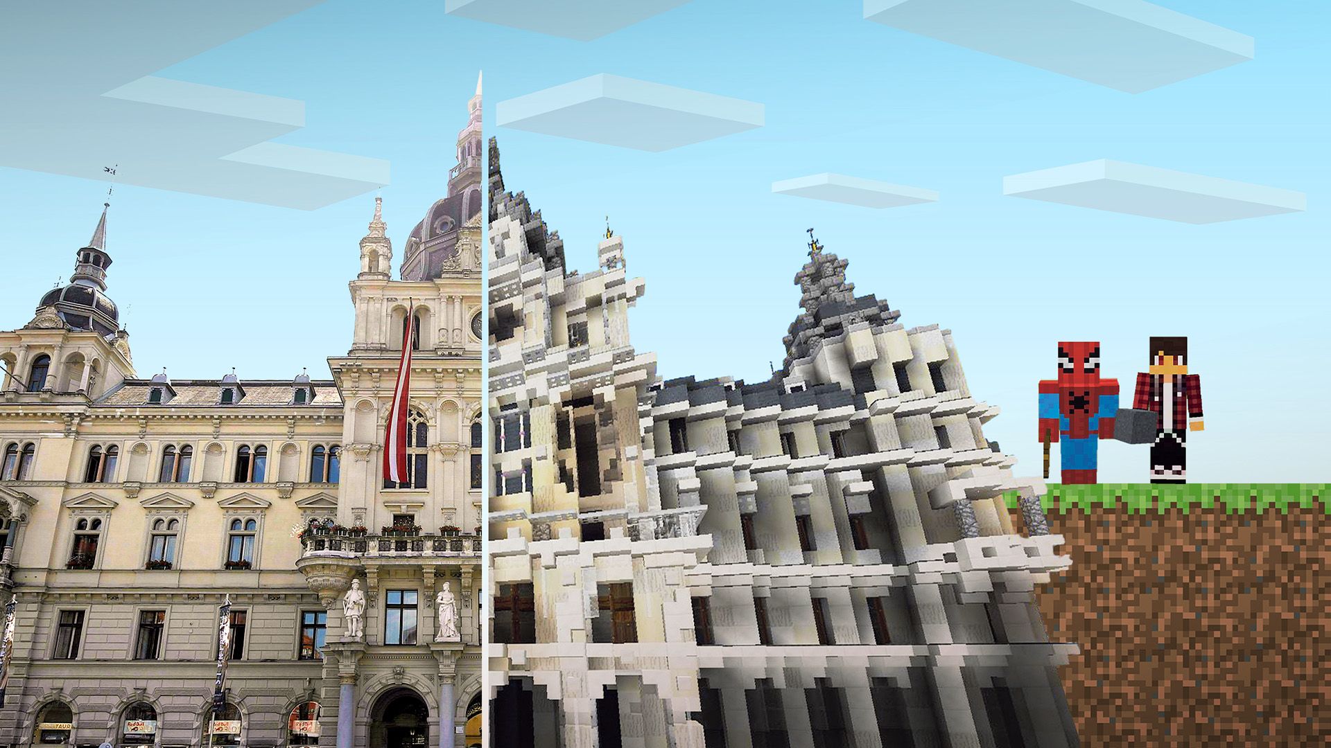 Sie bauen Graz, Österreich und die ganze Welt in Minecraft